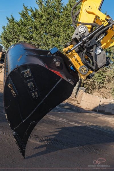 Engcon at JC Balls with their new ePS system on an excavator