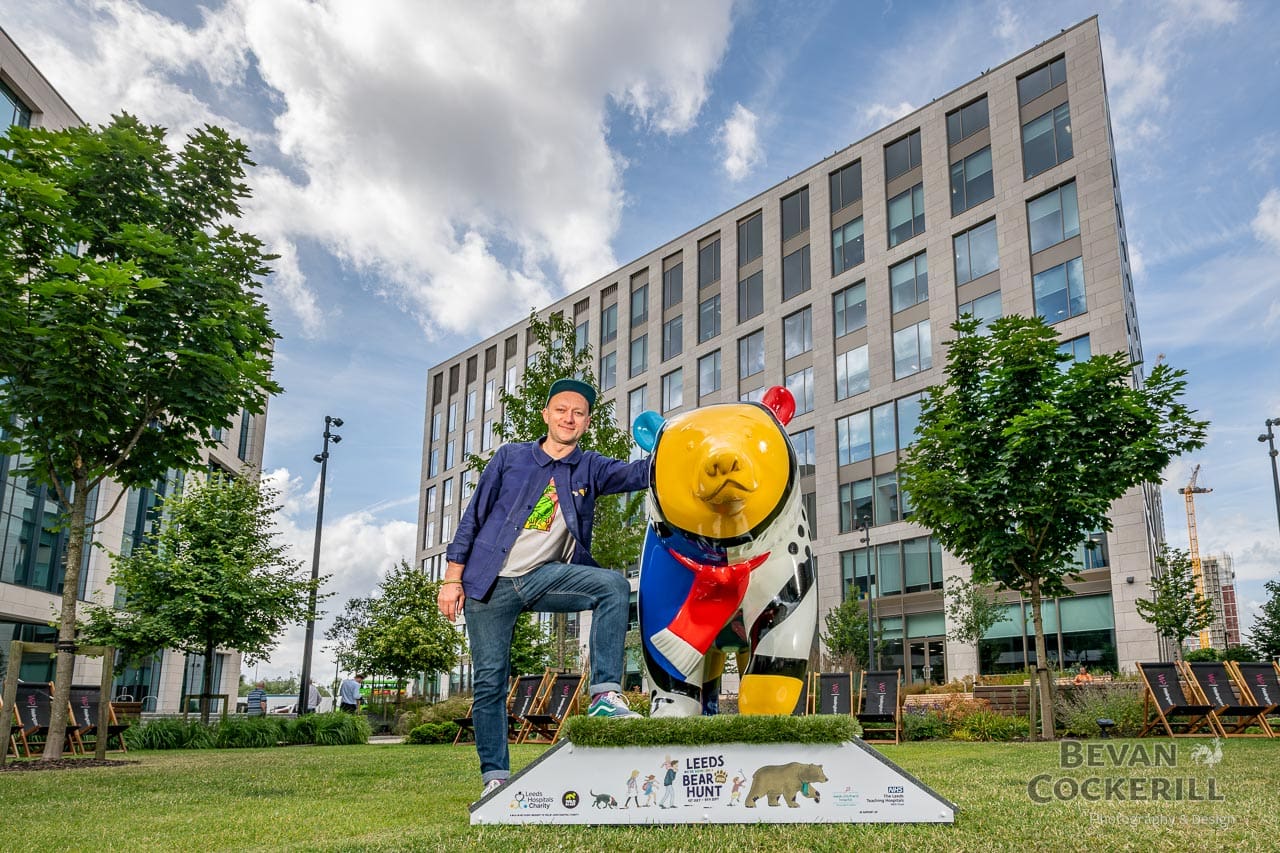 Photos of Artist Ben Holden & his Leeds Bear Hunt - Squiggle