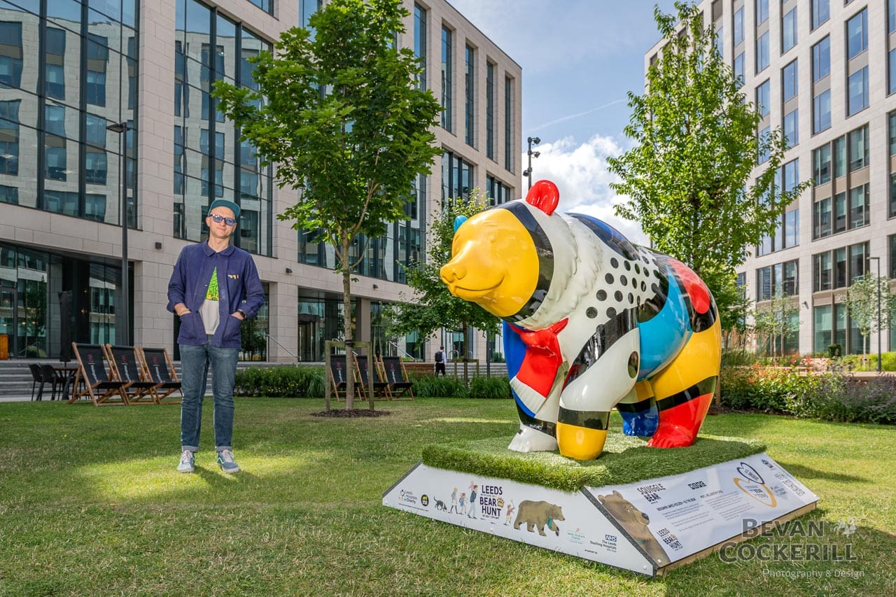 Photos of Artist Ben Holden & his Leeds Bear Hunt - Squiggle
