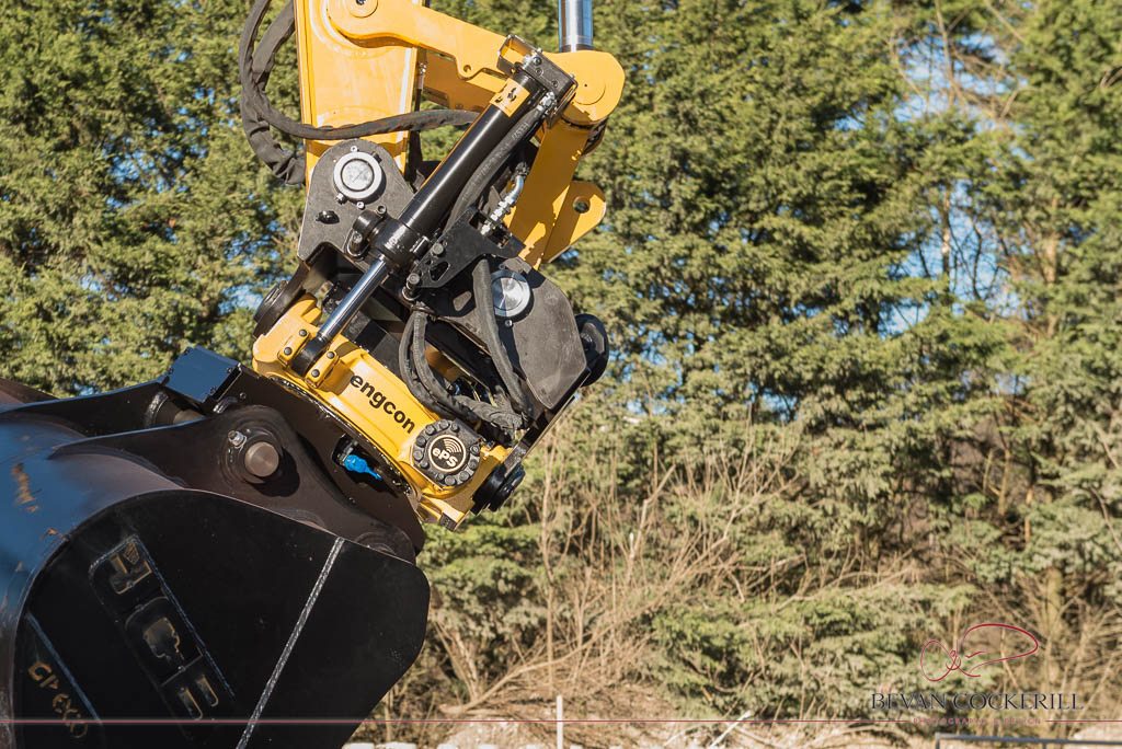 Engcon at JC Balls with their new ePS system on an excavator